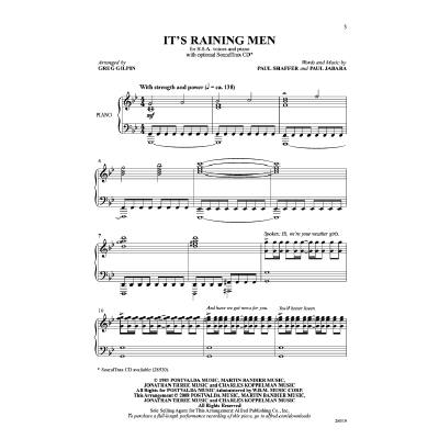 Its raining men - Notenbuch.de