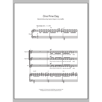 One Fine Day Carole King - Notenbuch.de