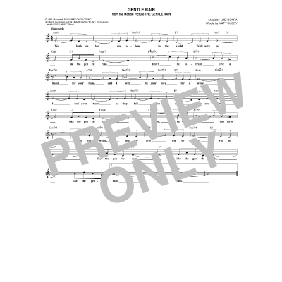 Gentle Rain Luiz Bonfa - Notenbuch.de