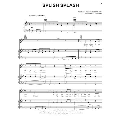 Splish Splash Bobby Darin - Notenbuch.de