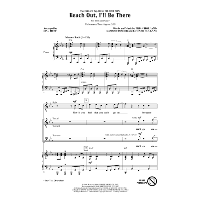 Reach Out Ill Be There arr Mac Huff The Four Tops - Notenbuch.de