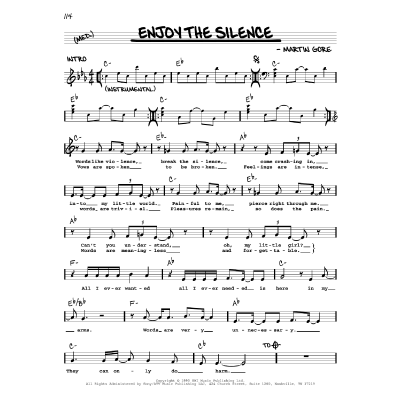 Enjoy The Silence Depeche Mode - Notenbuch.de